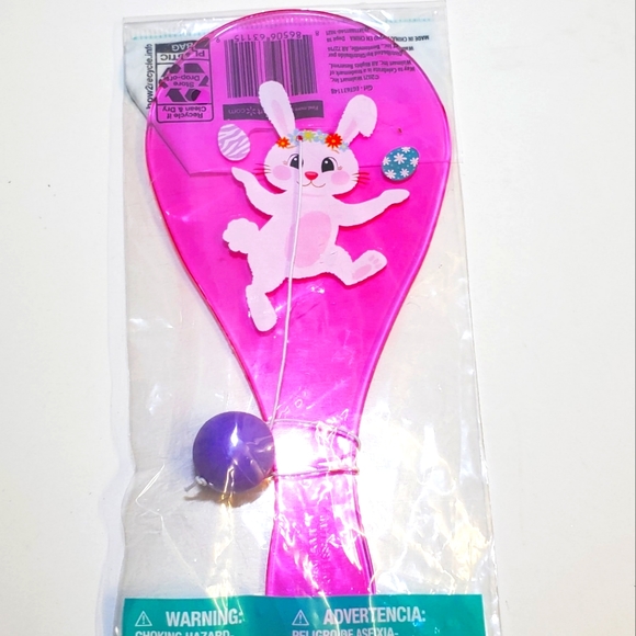 Toys | E New In Package Easter Bunny Girls Paddle Ball Game Toy Basket ...